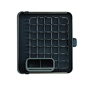 Joseph Joseph Stainless-Steel Extendable Dual Part Dish Rack Non-Scratch and Movable Cutlery Drainer and Drainage Spout, Gray & DrawerStore Compact Cutlery Organizer Kitchen Drawer Tray, Large, Gray