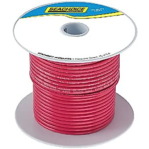 SEACHOICE Tinned Copper Marine Wire (Color: Red, Size: 100', Option: 12 awg)