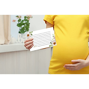 Toctose Advice for New Parents, Parenting Advice Card, Baby Shower Party, Tips for the Parents To Be，Includes a 5x7 Standing Sign and 25 4x6 Advice Cards(JYC033)