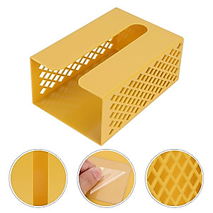 DOITOOL Paper Towel Dispenser Countertop Multifold Paper Towel Holder Hand Towel Dispenser for Home Kitchen Bathroom Restaurant (Yellow)