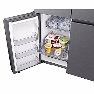 Samsung 28.6 Cu. Ft. Fingerprint Resistant Black Stainless Steel Smart 4-Door Flex Refrigerator Featuring Family Hub With Beverage Center And Dual Ice Maker - RF29A9771SG/AA