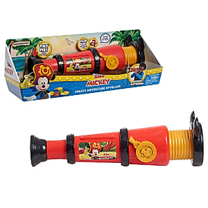 Disney Junior Mickey Mouse Adventure Spyglass with Sounds, Pirate Dress Up and Pretend Play, Kids Toys for Ages 3 Up by Just Play