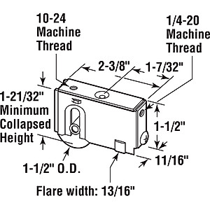 Prime-Line D 1750 1-1/2 In. Steel Ball Bearing, Plain Back, Roller Assembly (Single Pack)