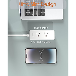 European Travel Plug Adapter with USB, WRXDMC Adapters for Travel Europe, US to Europe International Power Adapter Travel Essentials with 6 Outlets 3 USB for EU Spain France Germany Iceland Greece