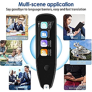Pen Translation Device, scanning Translation Reading Pen - multilingual Dictionary Pen with Bluetooth/Wi-Fi/AI Voice Assistant| Scan Text and translate | Speak and translate - Wireless and Offline
