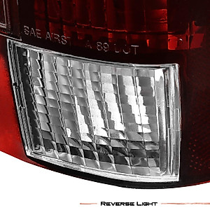 AKKON - For 87-97 Ford Bronco F150 F250 F350 Pickup Truck Dark Red Tail Lights Brake Lamps Replacement Pair Assembly