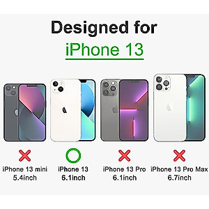 Karrint Wallet Case for iPhone 13 Case with Card Holder, Push-Pull Design Credit Card ID Slot, Dual Layer Shockproof Scratch Resistant Protective iPhone 13 Wallet Case for Women Men-Black