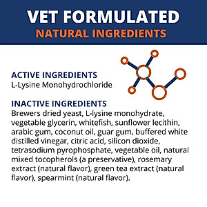 Under the Weather Pet Daily Cat L-Lysine | 60 Bite Size Soft Chews for Cats |Vet Formulated, All Natural, Amino Acid Support for Felines | Maintain Normal Immune System Response