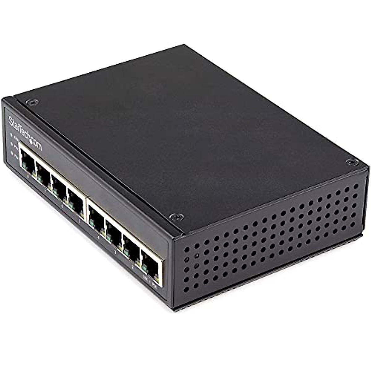 StarTech.com Industrial 8 Port Gigabit PoE Switch - 30W - Power Over Ethernet Switch - GbE PoE+ Unmanaged Switch - Rugged High Power Gigabit Network Switch IP-30/ -40C - 75C, TAA (IESC1G80UP)