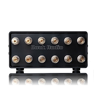 Nobsound Stereo 2(1)-in-1(2)-Out Amplifier/Speaker Banana Female Audio Splitter/Switcher Passive Selector