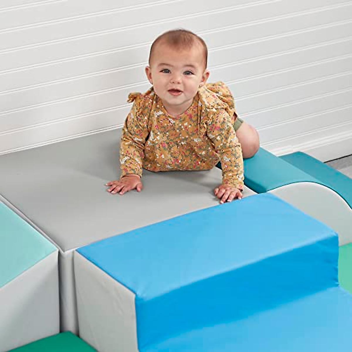 ECR4Kids SoftZone Little Me Wall Climb and Slide, Beginner Playset, Contemporary, 6-Piece