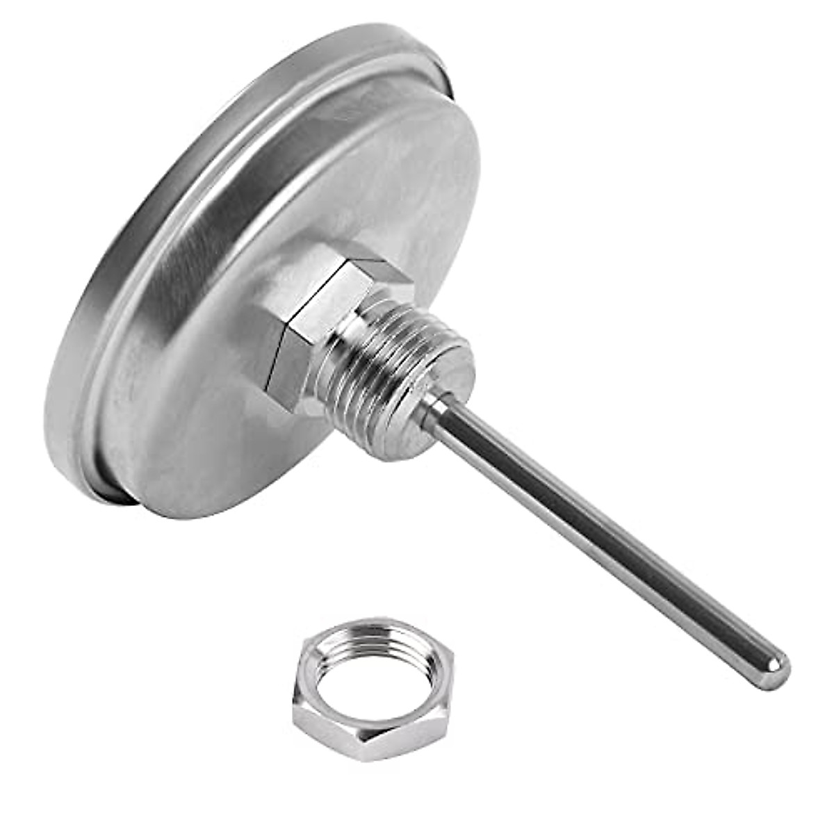 GasSaf 3 1/8" Larger Face 550F BBQ Charcoal Grill Pit Wood Smoker Temp Gauge Grill Thermometer with 3" Stem Stainless Steel RWB(2-Pack)