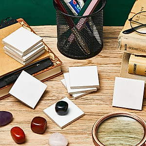 24 Pcs White Streak Plates for Mineral Kit Test Streak Geology Tools Hardness Test Kit Science Supply for Rock Test Specimens Science Classrooms Labs, 1.9 x 1.9 Inches