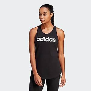 adidas womens Linear Tank Black/White Medium