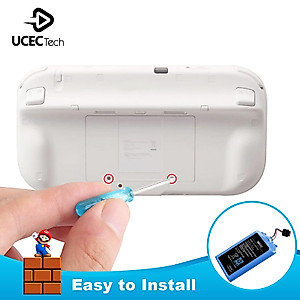 UCEC 8000mAh Wii U Gamepad Battery Replacement Rechargeable Battery Pack Wii Accessories for Nintendo Wii U Gamepad