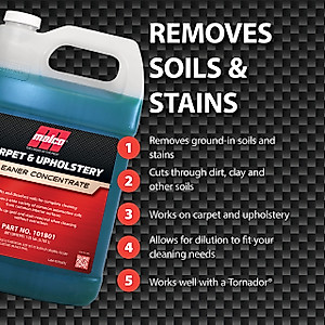 Malco Carpet and Upholstery Cleaner Concentrate - Removes Ground-in Soils and Stains from Automotive and Residential Carpet & Upholstery / 1 Gallon (101801)