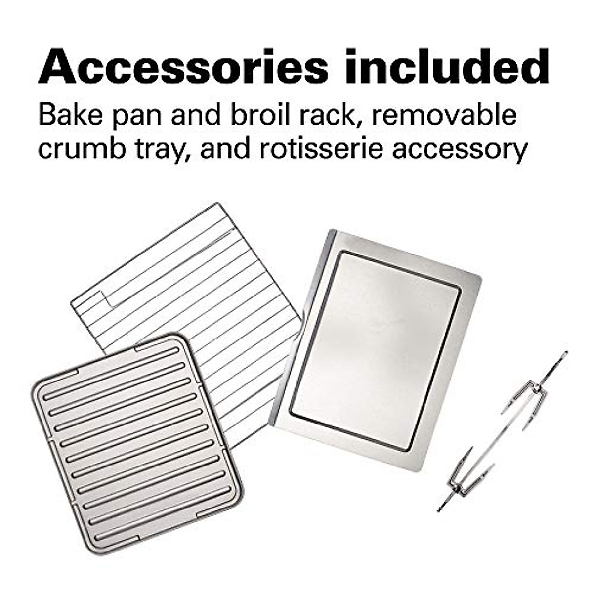 Hamilton Beach 31190C Digital Display Countertop Convection Toaster Oven with Rotisserie, Large 6-Slice, Stainless Steel