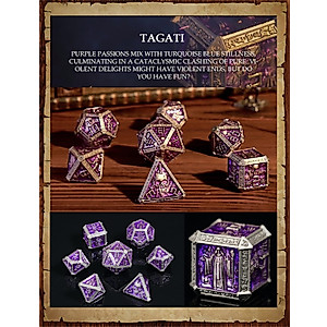 UD Unique Dice DND Metal Dice Set D&D Polyhedral Dice Set with Gift Box Metal Box DND Dice Set Polyhedron Dice for Dungeons and Dragons MTG D&D RPG Table Games D4 D6 D8 D10 D12 D20 Role Playing Game