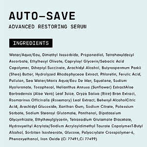 Versed Auto-Save Advanced Restoring Face Serum - Natural Microalgae Firms and Lifts Skin - Powerful Antioxidant Vitamin C Skin Serum to Restore and Protect From Free Radical Damage - Vegan (1 fl oz)
