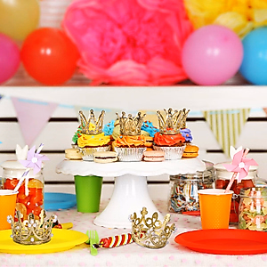 Ayfjovs 15 Pieces 3 Size Crown for Cake Topper Mini Baby Crown Tiny Queen Crowns for Flower Bouquet Accessories Mother's Day Women Lady Girl Wedding Baby Shower Birthday Valentines Party Decoration