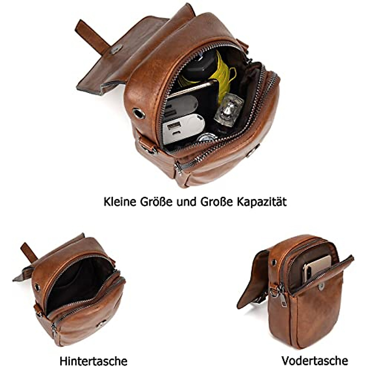 Women Vintage Crossbody Phone Bag, Small Messenger Shoulder Bag Cash Handbag Wallet Purse