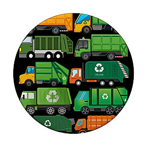 Garbage Truck Recycling Day Trash Waste Separation Birthday PopSockets Adhesive PopGrip
