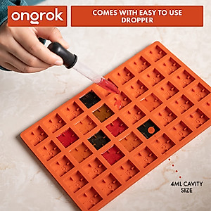 ONGROK Scored Silicone Gummy Molds, 4ml, with Dropper, BPA Free