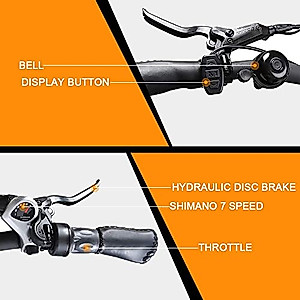 ECOTRIC Electric Bike 26" Fat Tire 750W Electric Bicycles 48V 13AH Removable Large Battery Beach Snow Mountain E-Bike for Adults UL Certified with Dual Shock Absorber & Shimano 7-Speed