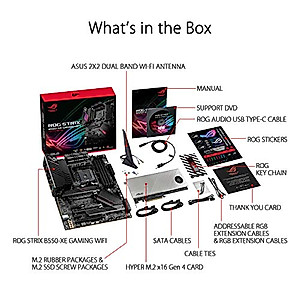 ASUS ROG Strix B550-A Gaming AMD AM4 Zen 3 Ryzen 5000 & 3rd Gen Ryzen ATX Motherboard (PCIe 4.0, 2.5Gb LAN, BIOS Flashback, Dual M.2 with heatsinks, Addressable Gen 2 RGB Header and Aura Sync