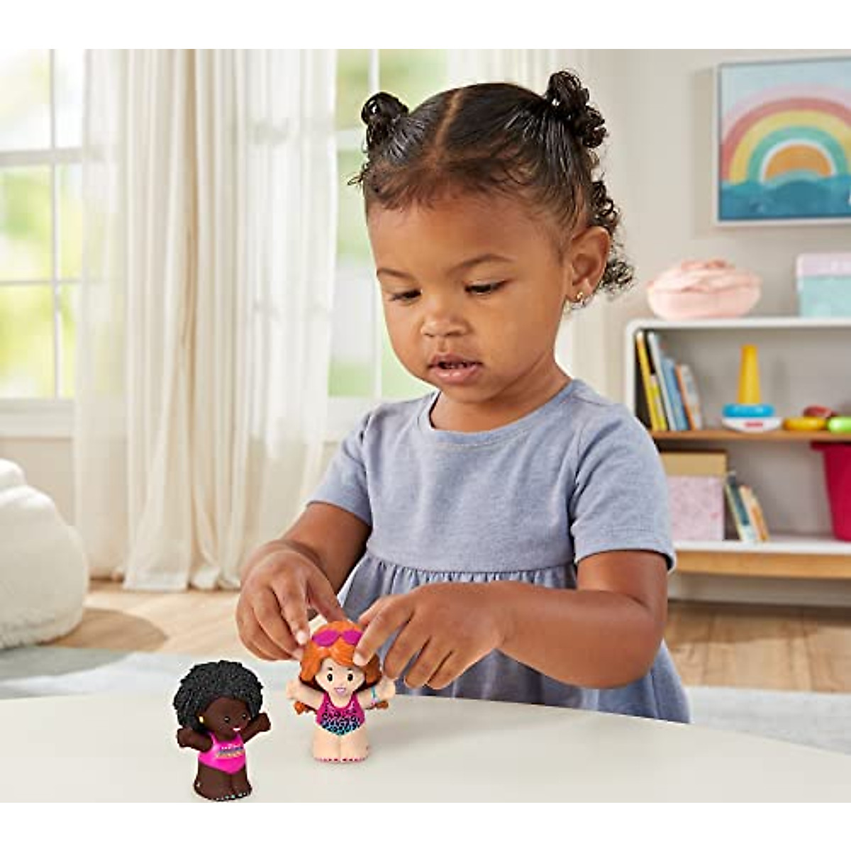 Fisher-Price Little People Barbie Toddler Toys Swimming Figure Pack, 2 Characters for Pretend Play Ages 18+ Months