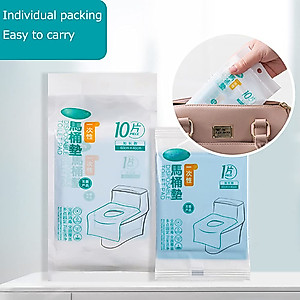 Disposable Toilet Seat Covers-40 Individually Packed, Waterproof, Ideal for Adult and Child -Travel Essentials for Airplanes, Travel, Camping and Public restrooms