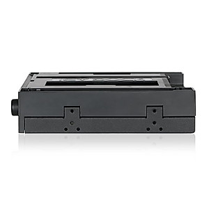 ICY DOCK Tool-Less 3.5” SATA HDD Mobile Rack and Ultra-Slim 9.5mm ODD Bay for External 5.25” Bay | DuoSwap MB971SPO-B (3.5" HDD + ODD)