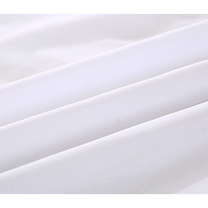 Colourful Snail 100-Percent Cotton Duvet Cover Set, Hidden Zipper Closure, Ultra Soft, Durable and Fade Resistant, Queen/Full, White