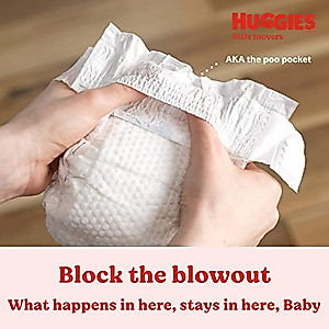 Huggies Little Movers Baby Diapers, Size 4 (22-37 lbs), 22 Ct