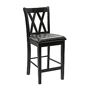 Lexicon Skyway 5-Piece Counter Height Dining Set, Black