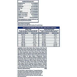 Natural Balance Fat Dogs Low Calorie Chicken Meal Salmon Meal, Garbanzo Beans, Peas & Oatmeal Adult Low-Calorie Dry Dog Food for Overweight Dogs