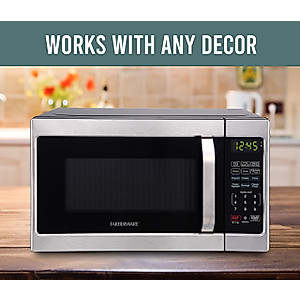 Euhomy Mini Fridge with Freezer, 3.2 Cu.Ft Compact Refrigerator with freezer, 2 Door Mini Fridge & Farberware Countertop Microwave 700 Watts, 0.7 cu ft - Microwave Oven With LED Lighting and Child