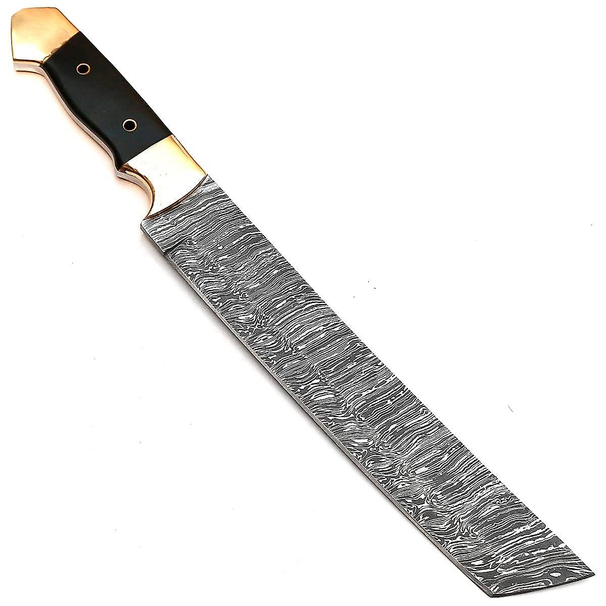 PAL 2000 KNIVES KNI-9470 Custom Handmade Damascus Steel Hunting Knife With Leather Sheath