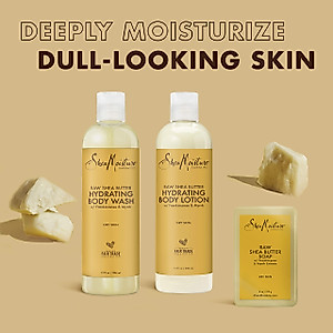 SheaMoisture Hydrating Bath and Body Kit Skin Care Products for Dry Skin Raw Shea Butter Hydrating Pack of 3
