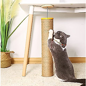 Nature Hemp Rope,1/4inch Heavy Duty Jute Twine for Cat Tree and Tower, DIY Scratcher Scratching Post Replacement, Pad, Crafts Gardening Hammock Home Decorating(66FT)