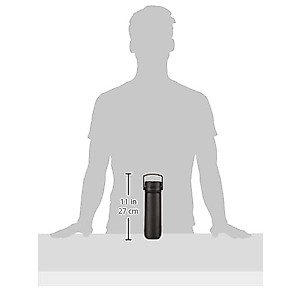 ALTA SERIES BY THERMOS Stainless Steel Direct Drink Bottle, 16 Ounce, Espresso Black