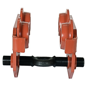 Vestil E-MT-6 Steel Low Profile Eye Manual Push Trolley, 6000 lbs Capacity, 3"- 8-5/8" I-Beam Flange, 3-3/8" Headroom