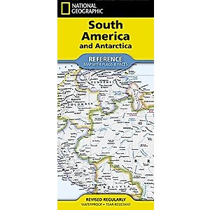 National Geographic South America and Antarctica Map (folded with flags and facts) (National Geographic Reference Map)