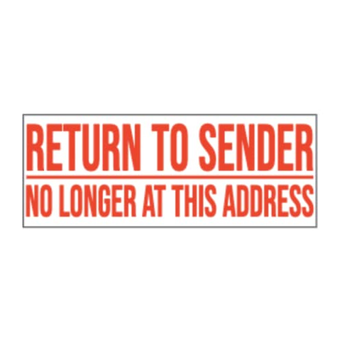 Promot Return to Sender NO Longer at This Address Self Inking Rubber Stamp