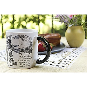 The Unemployed Philosophers Guild Disappearing Cheshire Cat Heat Transforming Color Changing Reveal Mug - Add Coffee and The Cheshire Cat Disappears Except for its Grin, Comes in a Fun Box