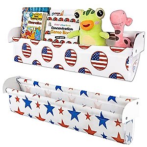 Mefirt Floating Shelves, Wall Mounted Storage Shelves, Set of 2 28.6 inch Wall Floating Shelf Organizer for Bedroom, LivingRoom, Office, Entryway, Toilet, Laundry Room Storage & Decoration