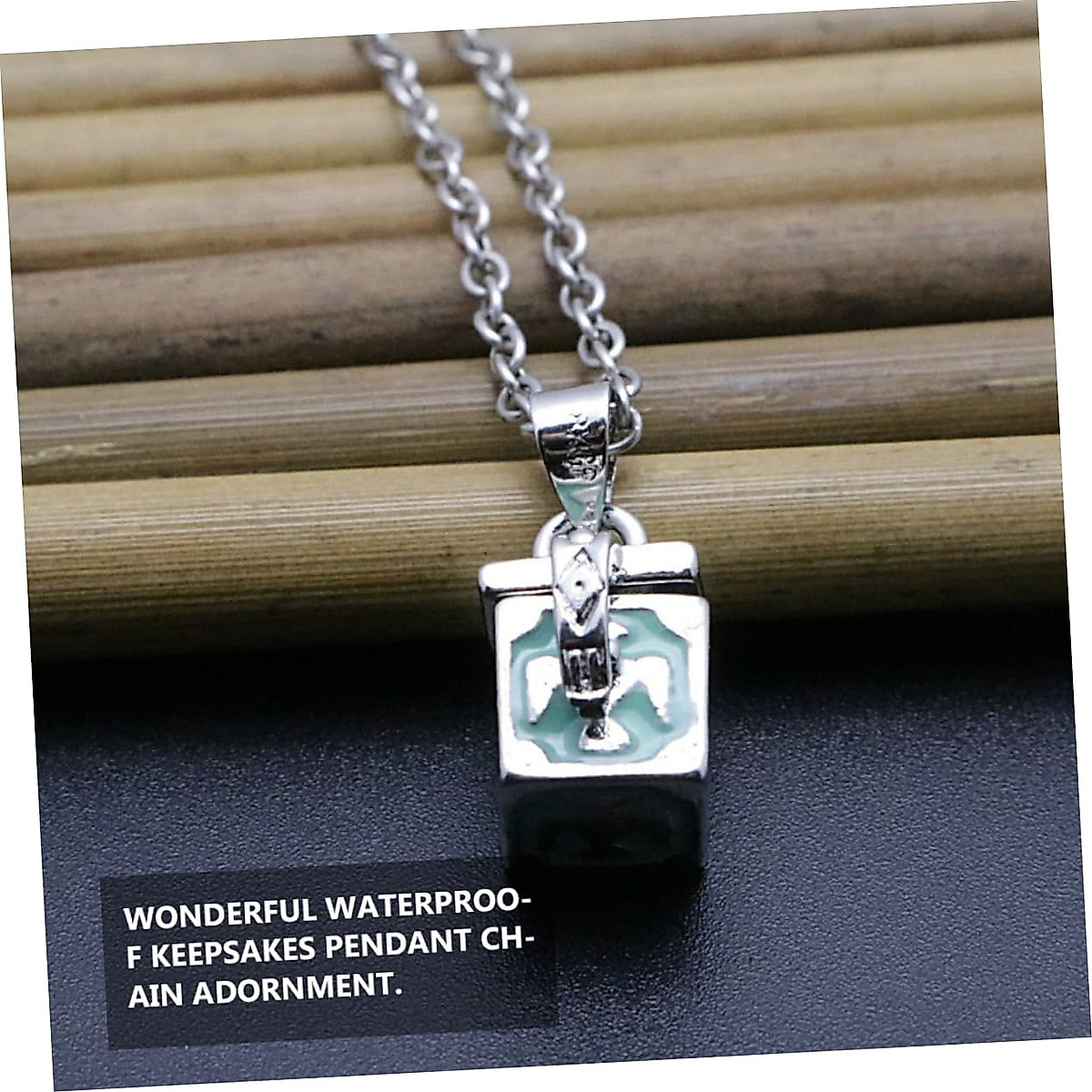 Artibetter 1pc Ashes Necklace Memorial Necklace for Men Women Necklace Mens Stainless Steel Necklaces Square Ashes Pendant Cremation Ashes Memorial Openable Pendant Chain Copper Diffuser