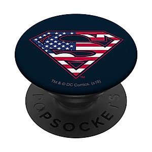 Superman USA American Flag Shield Logo PopSockets Standard PopGrip
