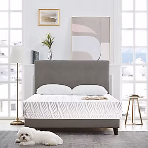 King Size Mattress, 10 Inch Cooling-Gel Memory Foam Mattress Bed in a Box for Back Pain Supportive & Pressure Relief with Breathable Soft Fabric Cover, Medium Firm, CertiPUR-US Certified (King)