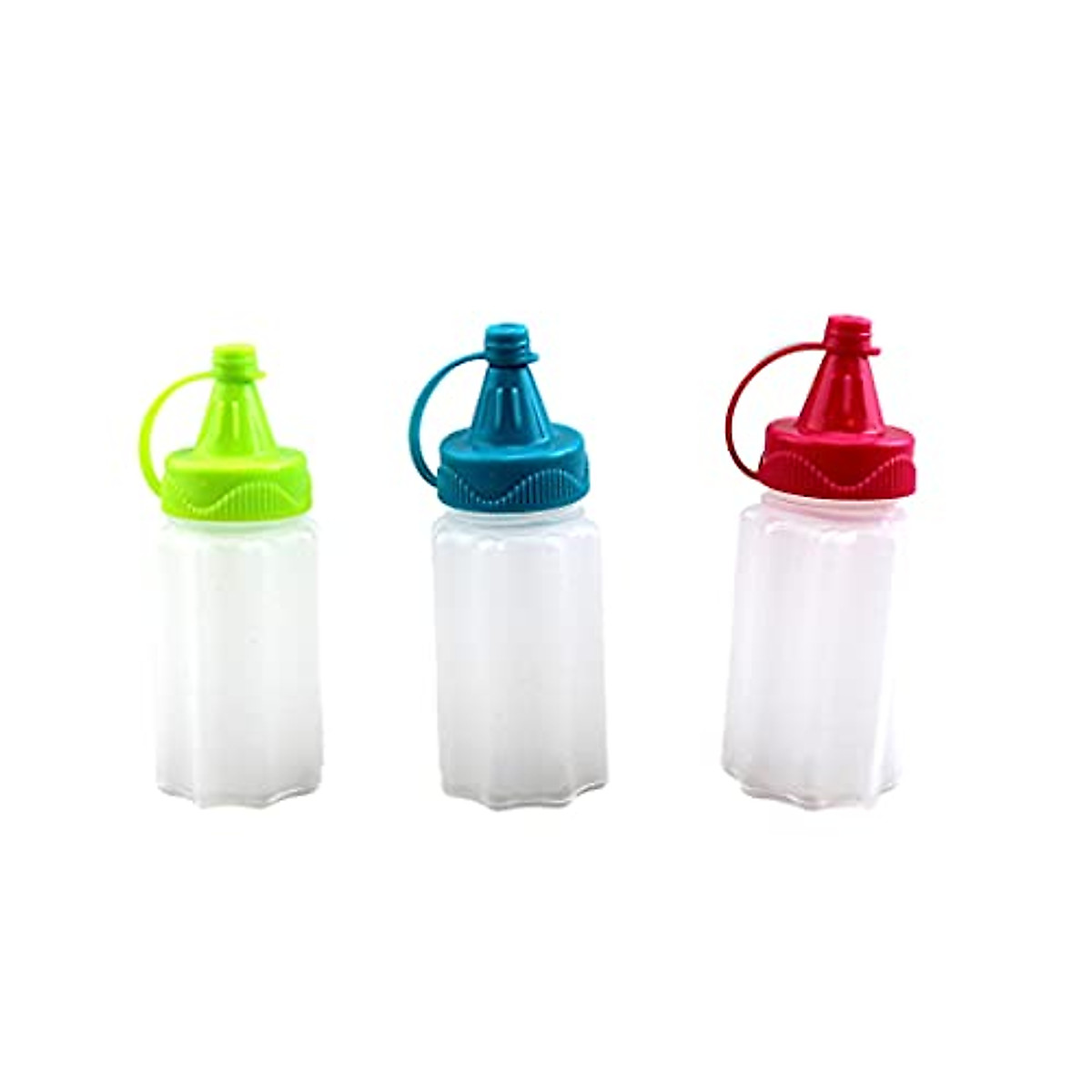 Home & Style Mini Condiment Set of 6 Ketchup Mustard Mayo Squeeze Bottles Travel BBQ School Picnic BPA FREE